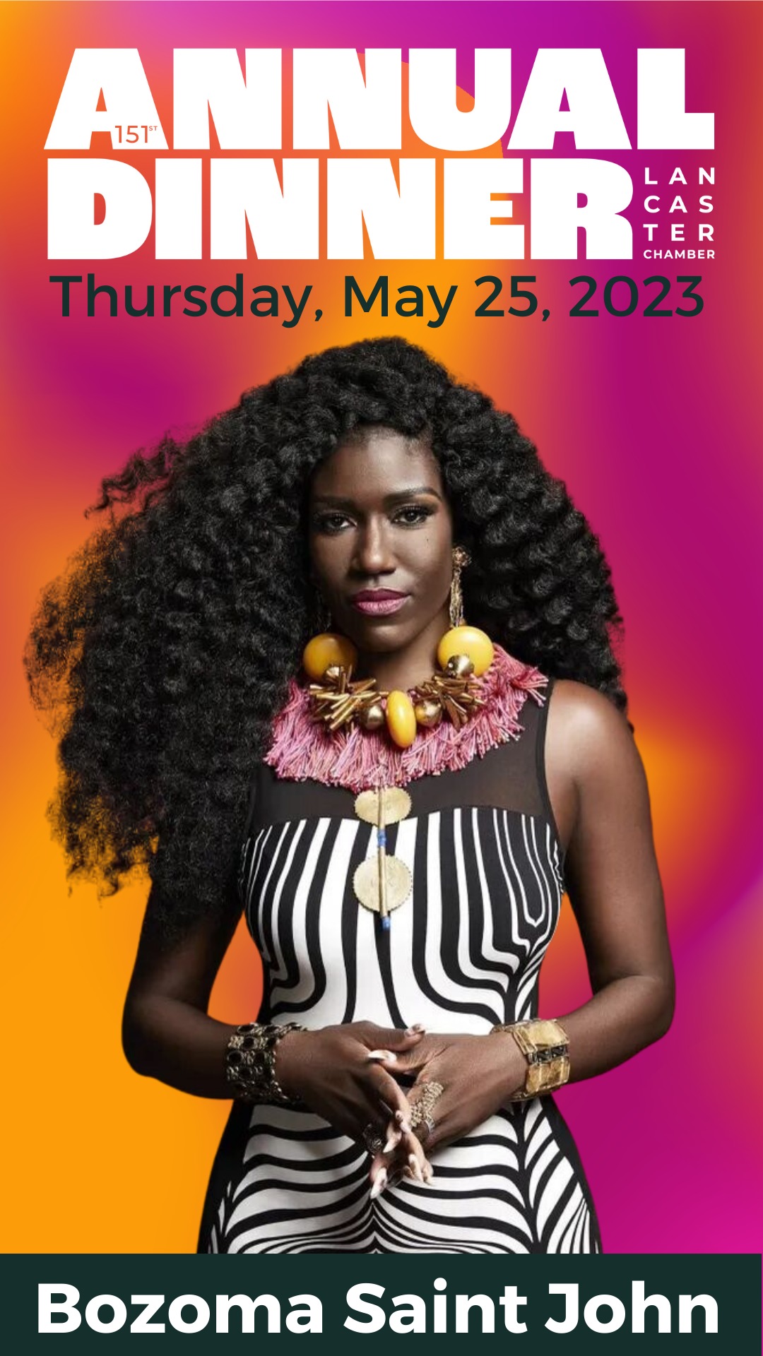 Introducing the 151st ANNUAL DINNER Speaker...Bozoma Saint John ...